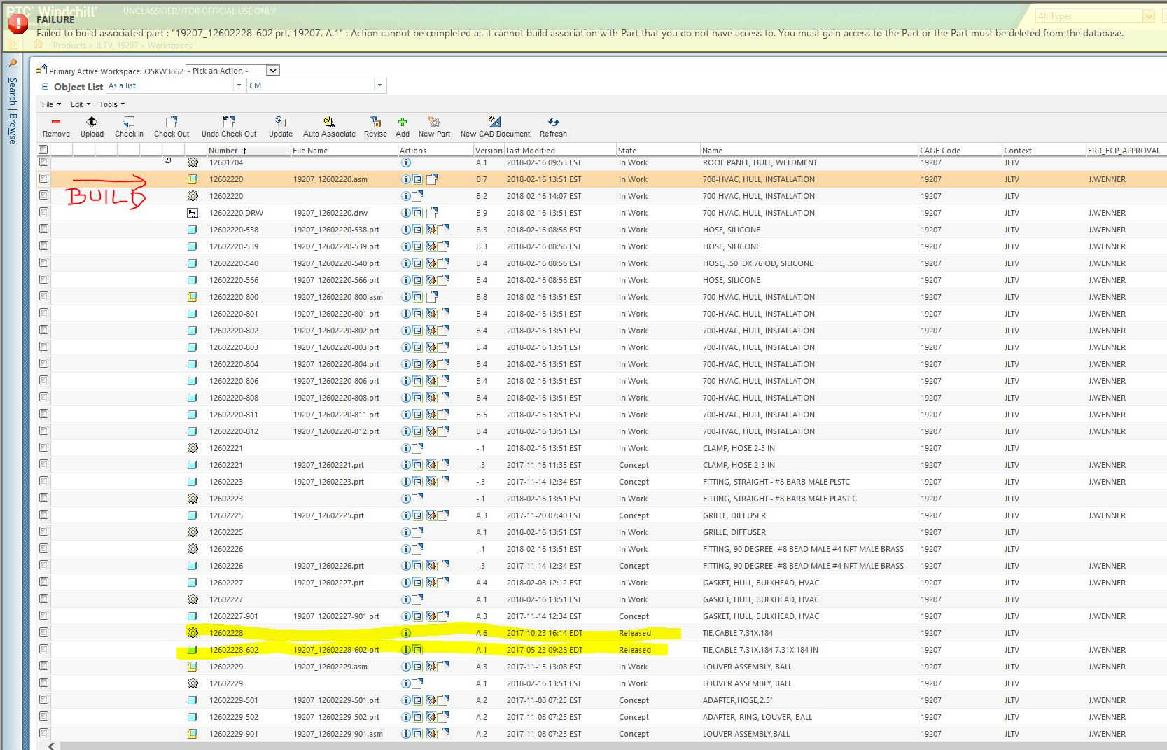 Failed To Build Part Error Help Please Ptc Community